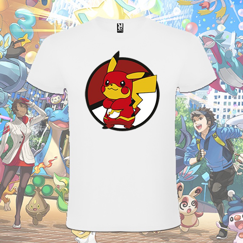 Camiseta de Picachu superheroe Marvel Color Rojo Talla 11-12